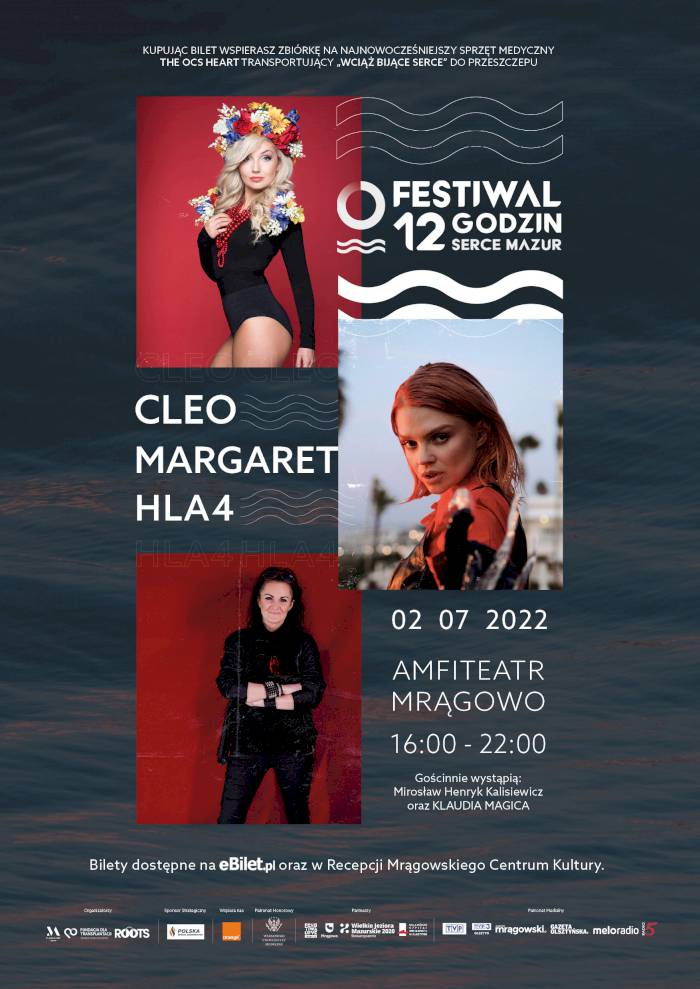 Festiwal 12 Godzin Serce Mazur - Cleo, Margaret, HLA4 - Informacja Turystyczna w Mrągowie
